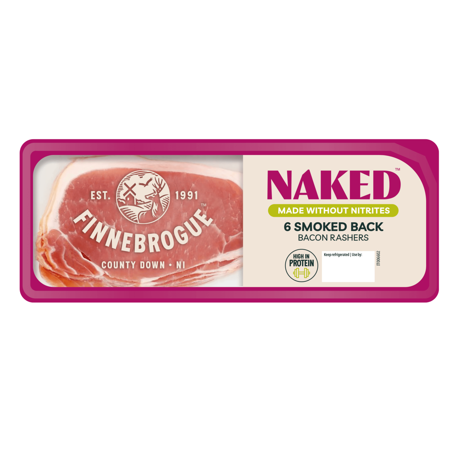 Naked Smoked Back Bacon Rashers - Standard - Finnebrogue